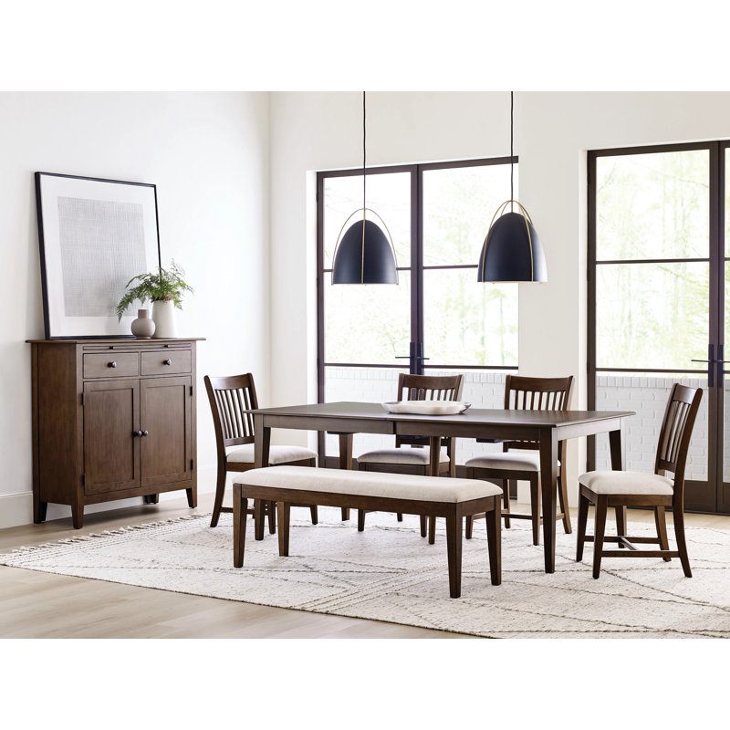 Lark Manor™ 80" RECTANGULAR LEG TABLE, MOCHA | Wayfair